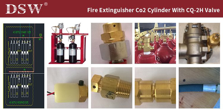 45kg co2 gas cylinder by DSW for fire extinguisher